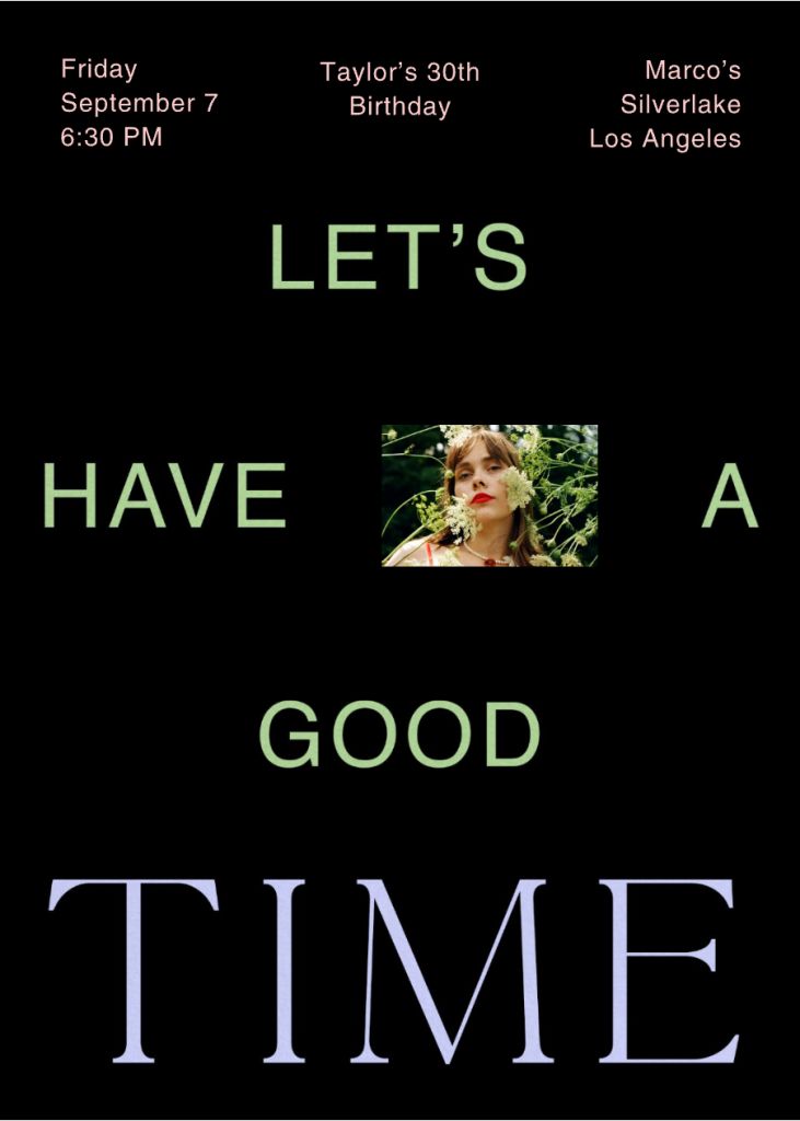 Good Good Time - Birthday Invitation | Send online instantly | RSVP ...