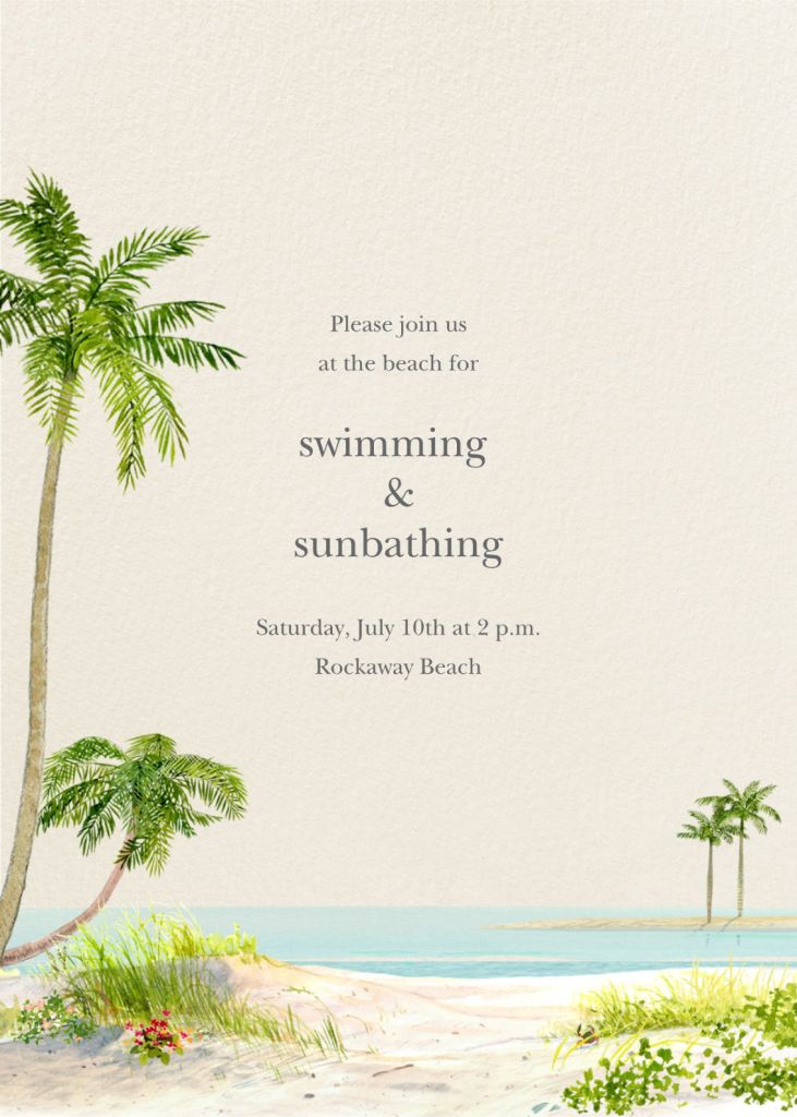 Key West - Summer Party Invitation | Send online instantly | RSVP tracking