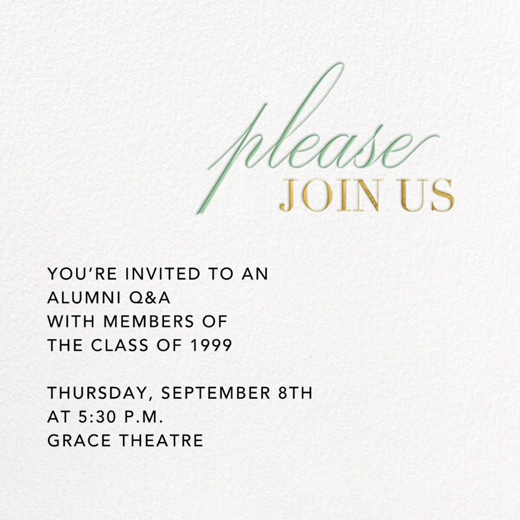 Please Join Us - Alumni Event Invitation | Send online instantly | RSVP ...