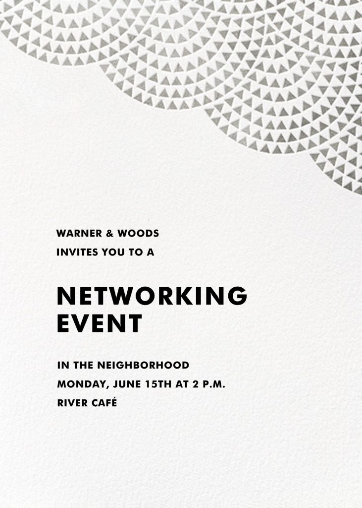Savoy (Square) - Networking Event Invitation | Send online instantly ...