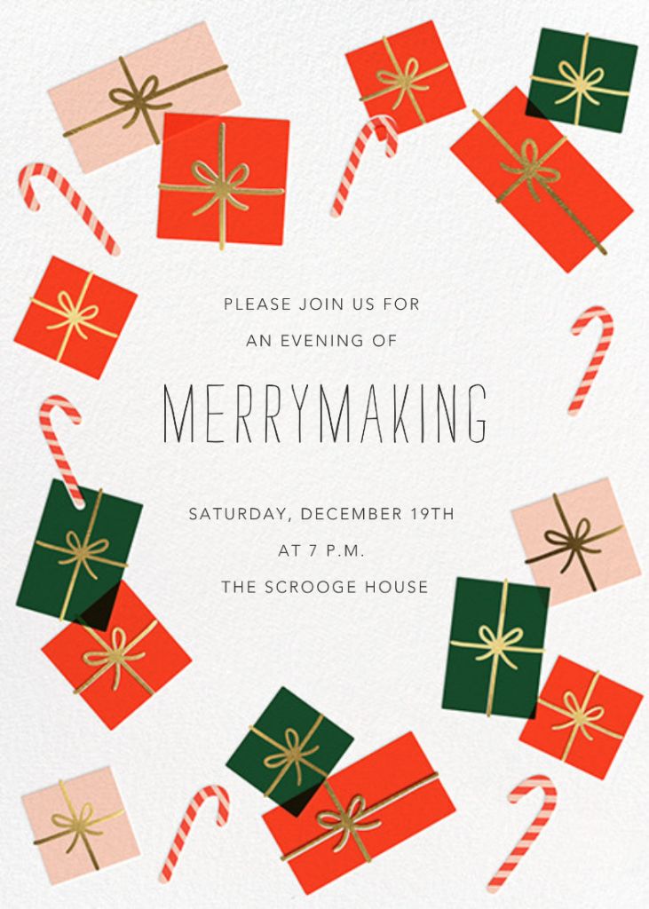 Freestyle Wrapping - Holiday Party Invitation | Send online instantly ...