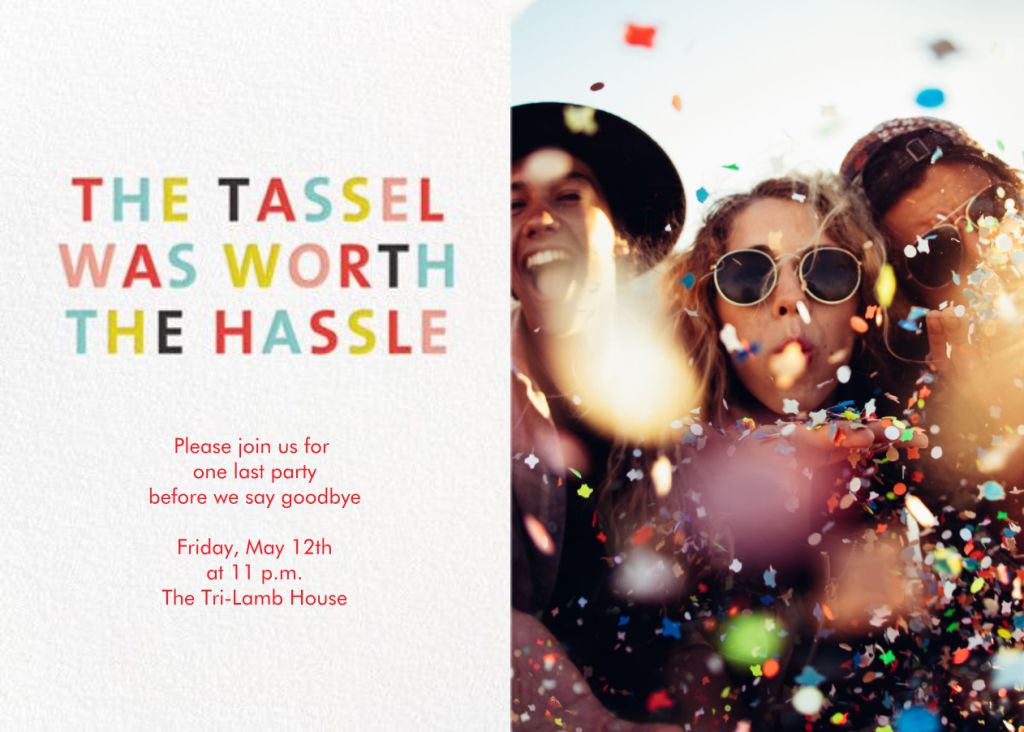 The Tassel (Photo) - Graduation Party Invitation | Send online ...