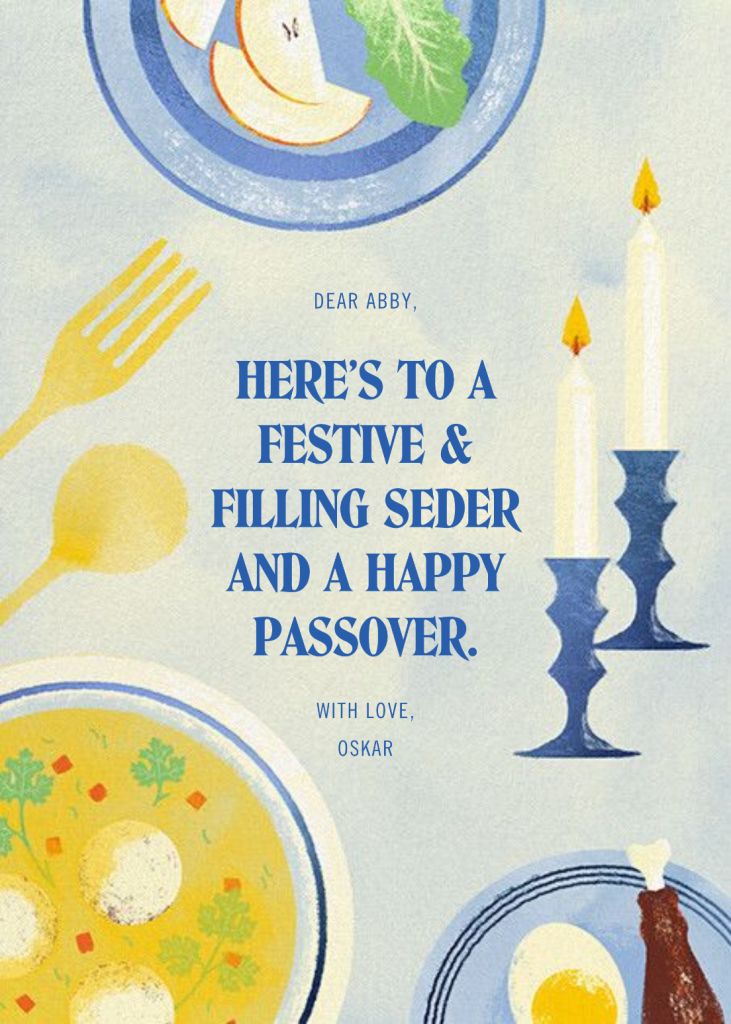 Seder Scene - Passover Card | Send online instantly | Track opens