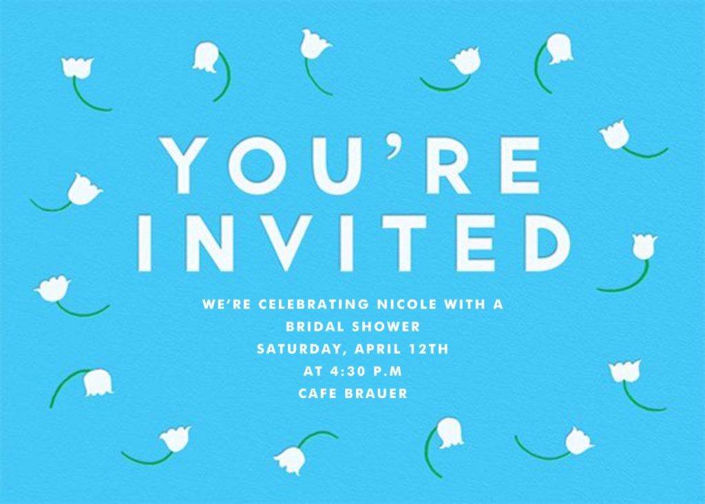 Spring Flowers (Invitation) | Send online instantly | RSVP tracking