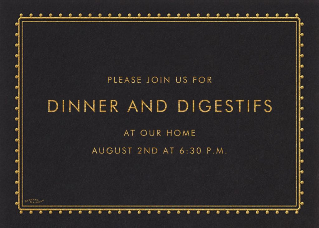 Dotted Border - Dinner Party Invitation | Send online instantly | RSVP ...