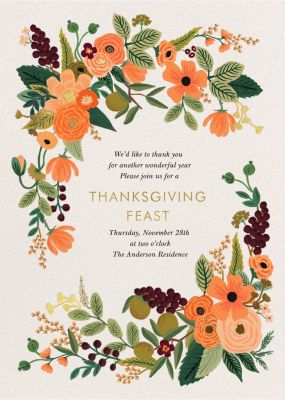 Thanksgiving Invitations & Invitation Templates | Paperless Post