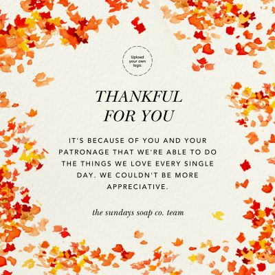 Business Thanksgiving Cards | Send online instantly | Track opens