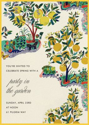Spring Party Invitations | Send online instantly | RSVP tracking