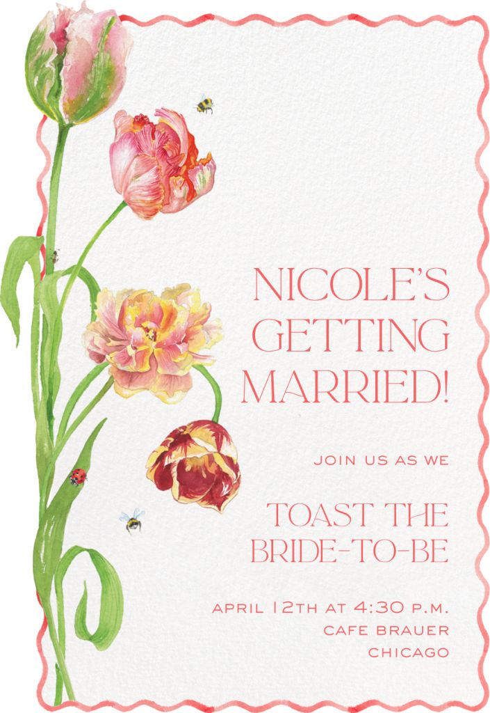 Blooming Tulips Invitation