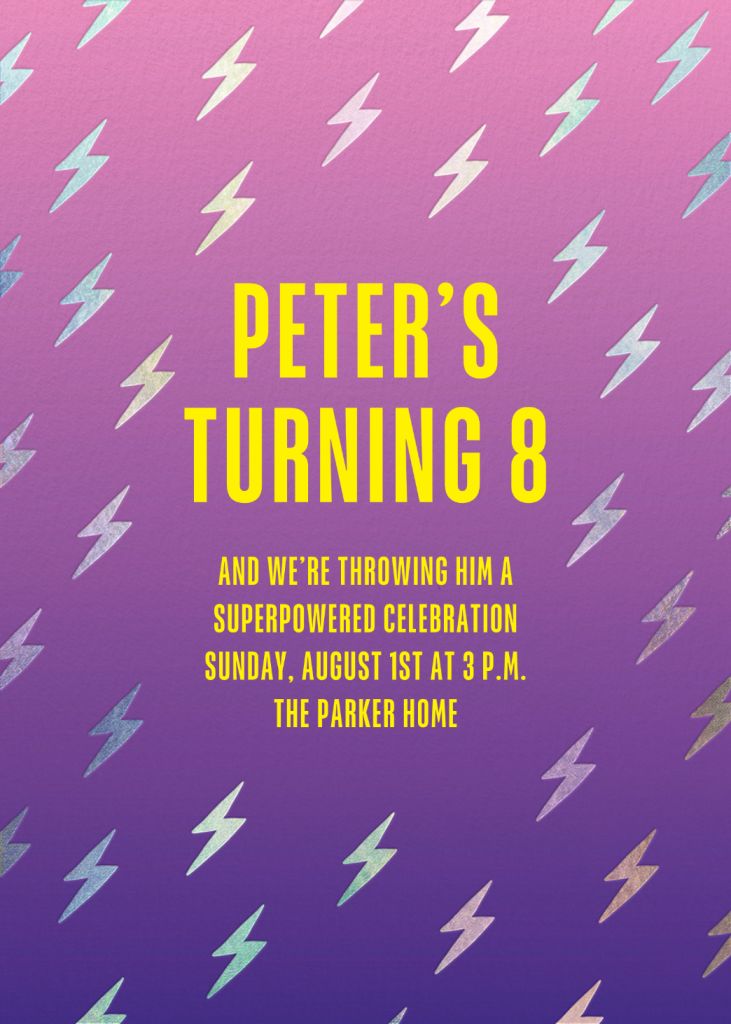 Electric Energy - Birthday Invitation | Send online instantly | RSVP ...