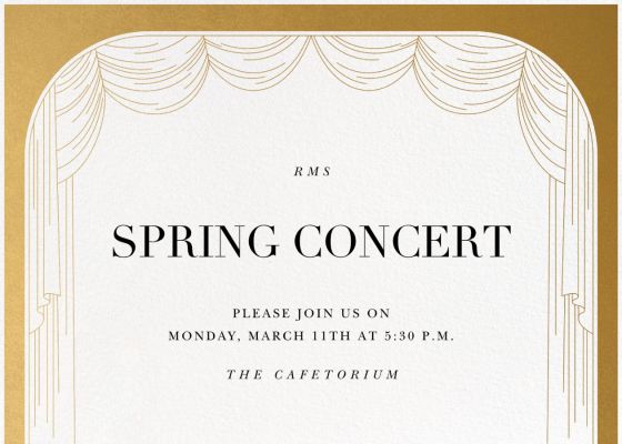 Recital Invitations | Send online instantly | RSVP tracking