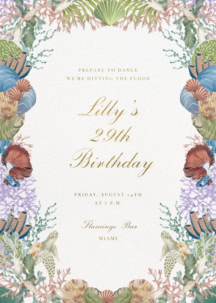 Underwater Oasis - Birthday Invitation | Send online instantly | RSVP ...