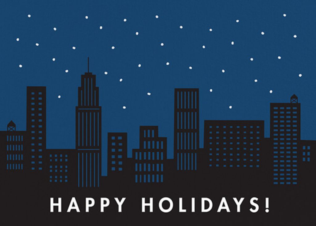 City Snow - Holiday Card | Send online instantly | Track opens