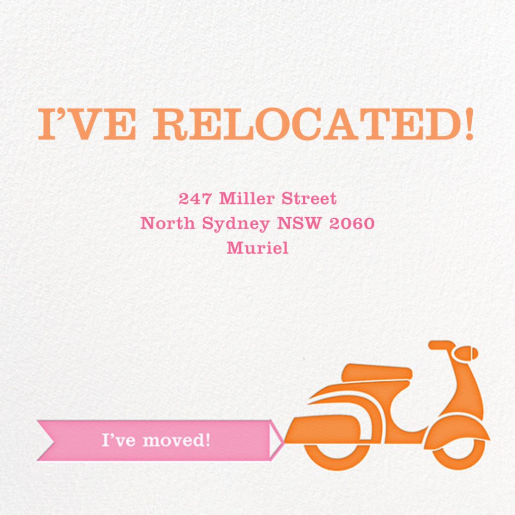 Scoot-A-Toot - Moving Announcement | Send online instantly | Track opens