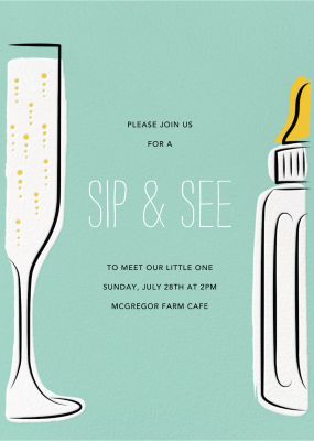 Sip and See Invitations | Send online instantly | RSVP tracking