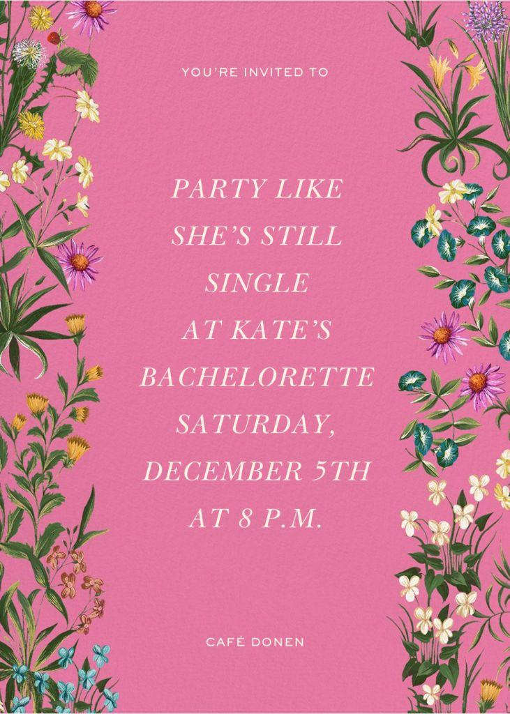 Garden Path - Bachelorette Party Invitation | Send online instantly ...