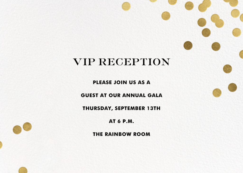 Confetti kate spade new york - VIP Event Invitation | Send online ...