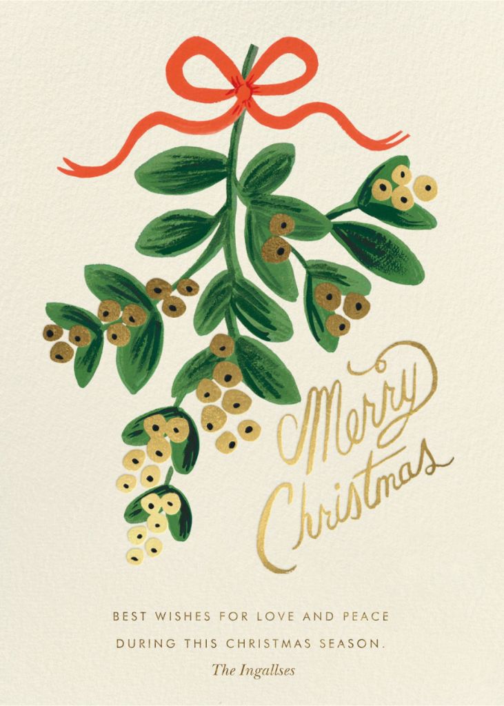 Mistletoe Christmas Card