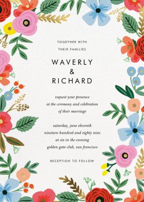 Rifle Paper Co. Wedding | Send online instantly | RSVP tracking