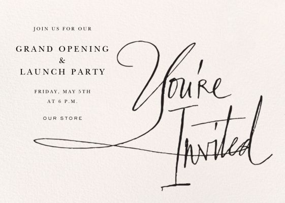 Launch Party and Grand Opening Invitations | Send online instantly ...