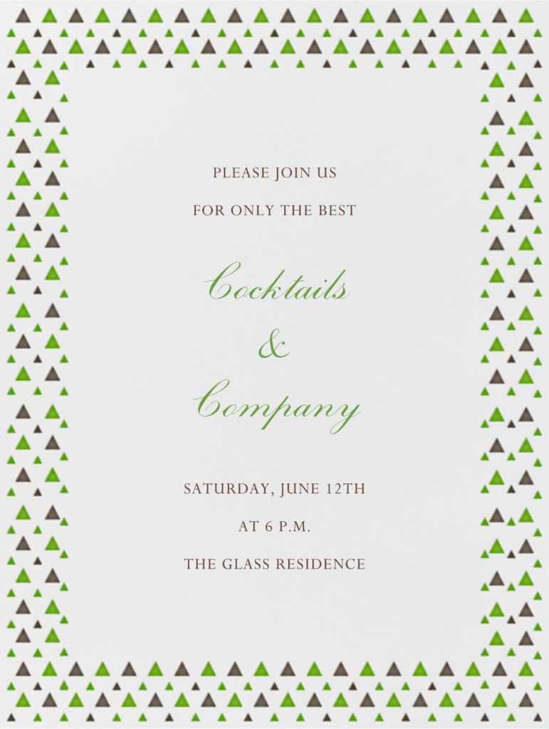 Triangles - Cocktail Party Invitation | Send online instantly | RSVP ...