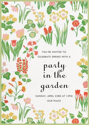 Spring Party Invitations | Send online instantly | RSVP tracking
