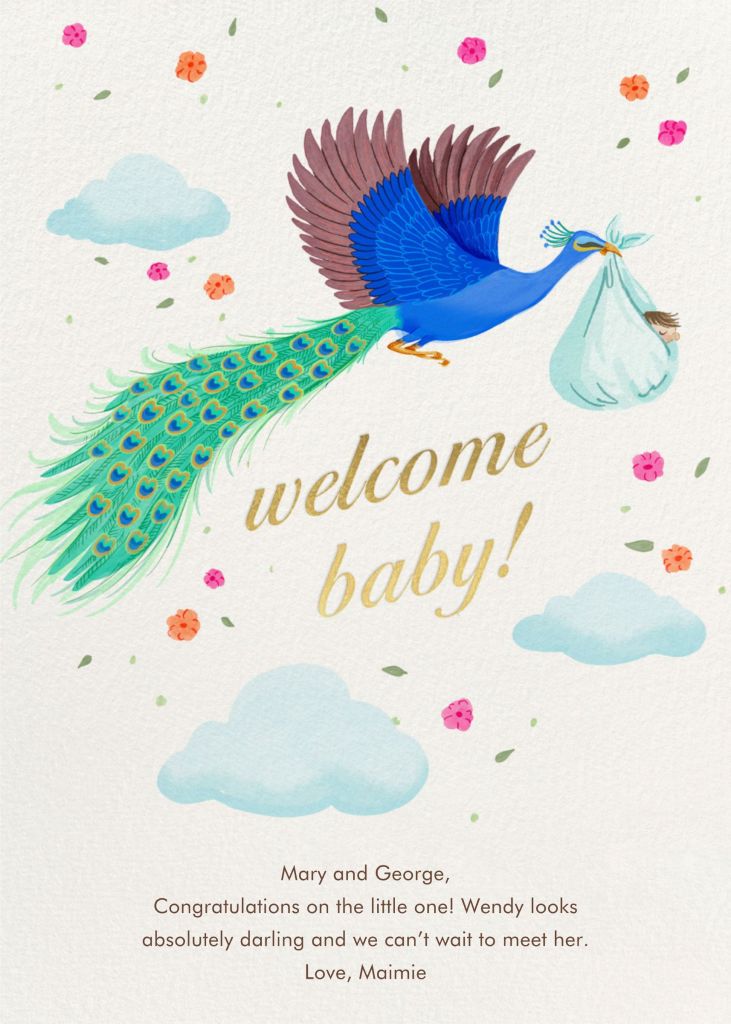 Peacock Delivery - Congratulations Card | Send online instantly | Track ...
