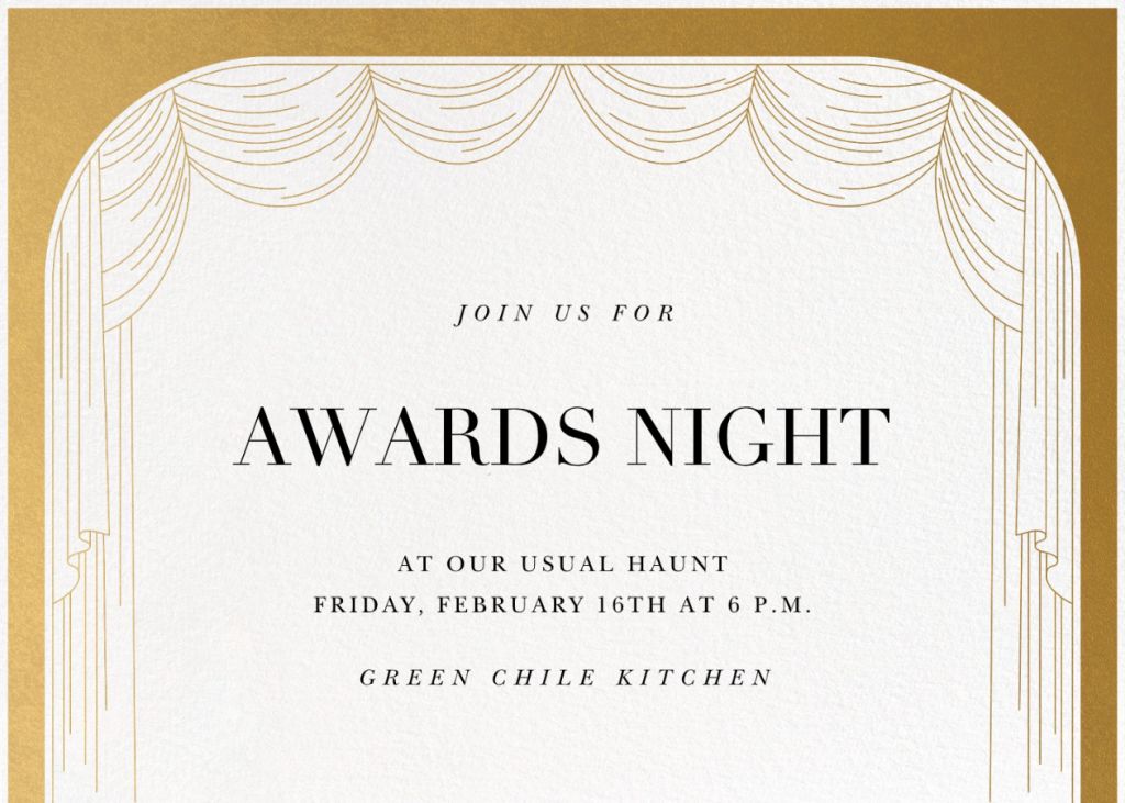 World’s a Stage - Awards Ceremony Invitation | Send online instantly ...