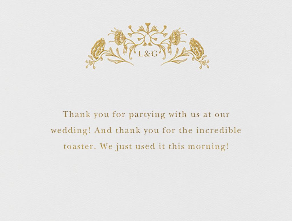 Grace I (Thank You) - Stationery | Send online instantly | Track opens