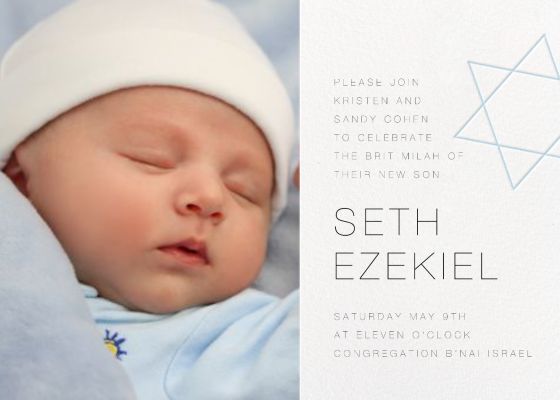 Customize Bris and Baby Naming Ceremony Invitations