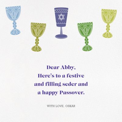 Passover Cards | Send online instantly | Track opens