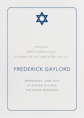 Customize Bris and Baby Naming Ceremony Invitations