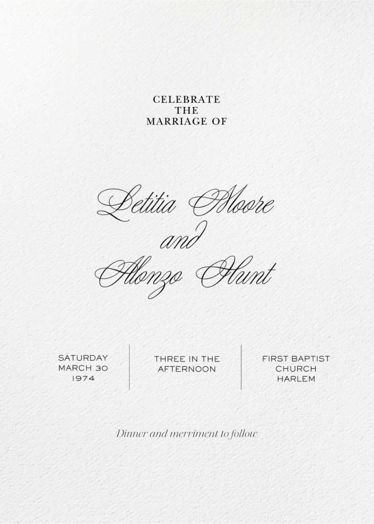 Corsage Invitation