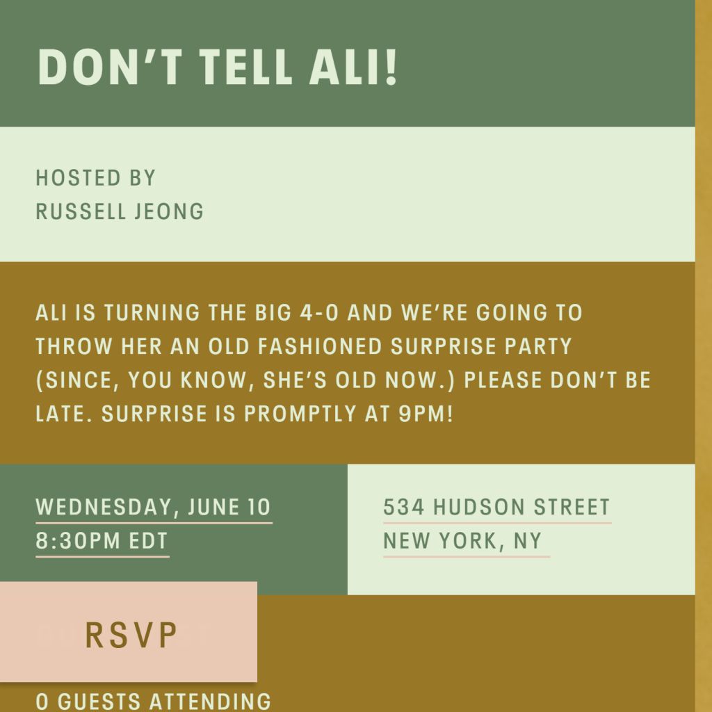 Paperless Post Flyer - Free, easy, customizable event pages