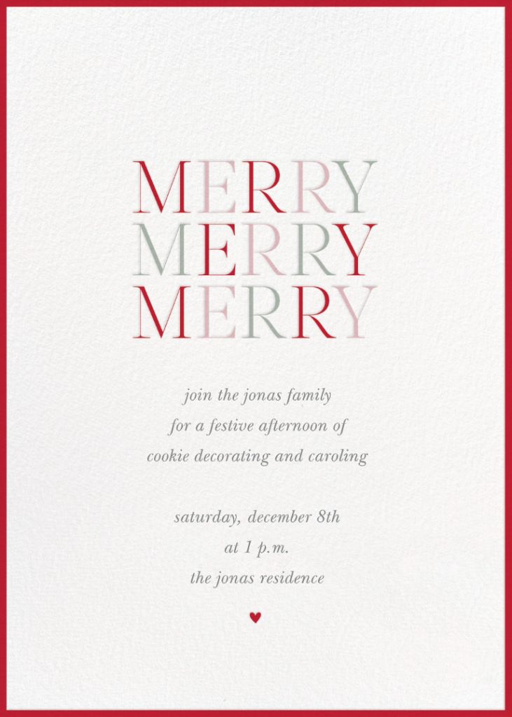 Colorful Merriment - Tall - Christmas Party Invitation | Send online ...