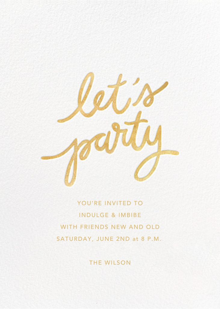 Party Script (Tall) - Party Invitation | Send online instantly | RSVP ...