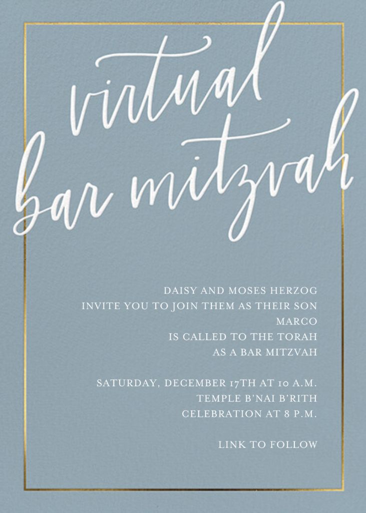 Sprawling Script (Virtual) - Invitation | Send online instantly | RSVP ...