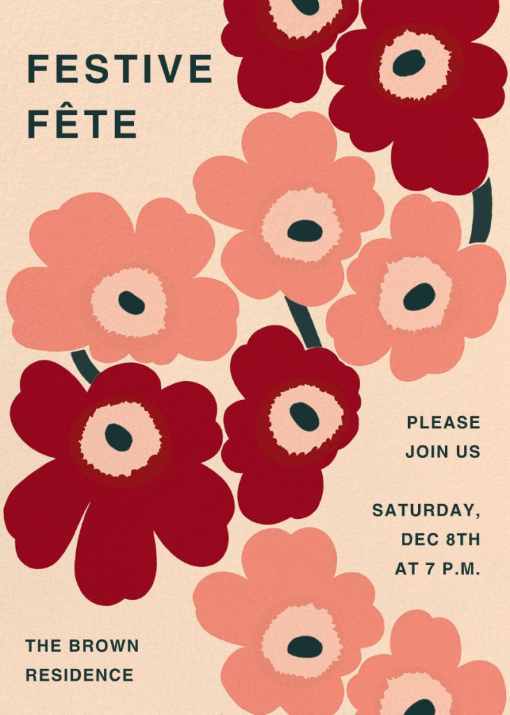 Floral Fete - Holiday Party Invitation | Send online instantly | RSVP ...