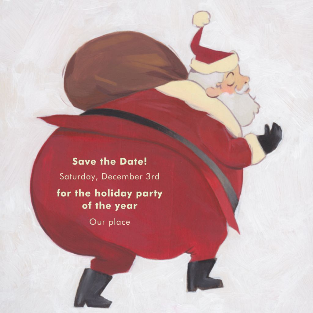 Santa - Holiday Save the Date | Send online instantly | Track opens