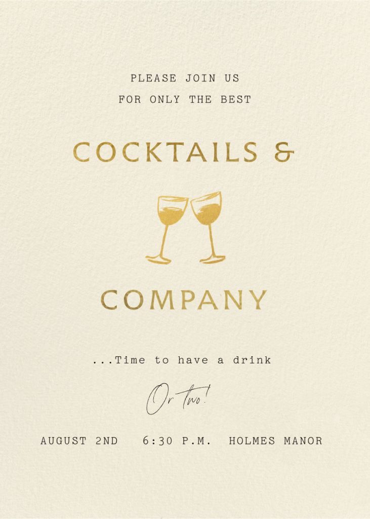 Make a Toast Invitation