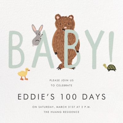 Baby's 100 Day Celebration Invitations | Create & Customize Online
