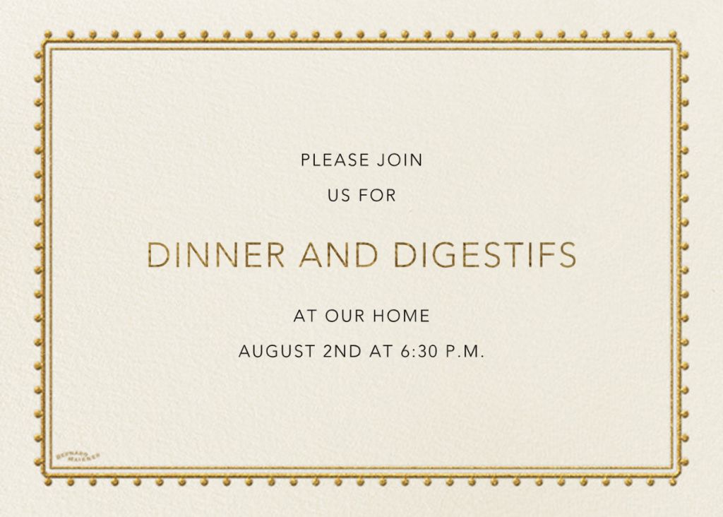 Dotted Border - Dinner Party Invitation | Send online instantly | RSVP ...