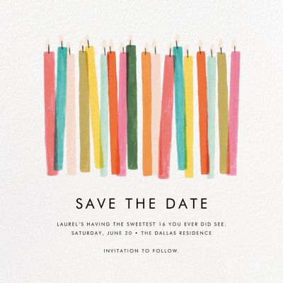 Birthday Party Save the Date Cards | Send Online & Track Opens
