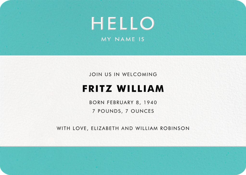 Name Tag | Send online instantly | Track opens