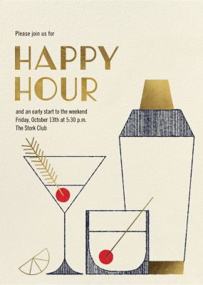 Happy Hour Invitation Templates | Send online instantly | RSVP tracking