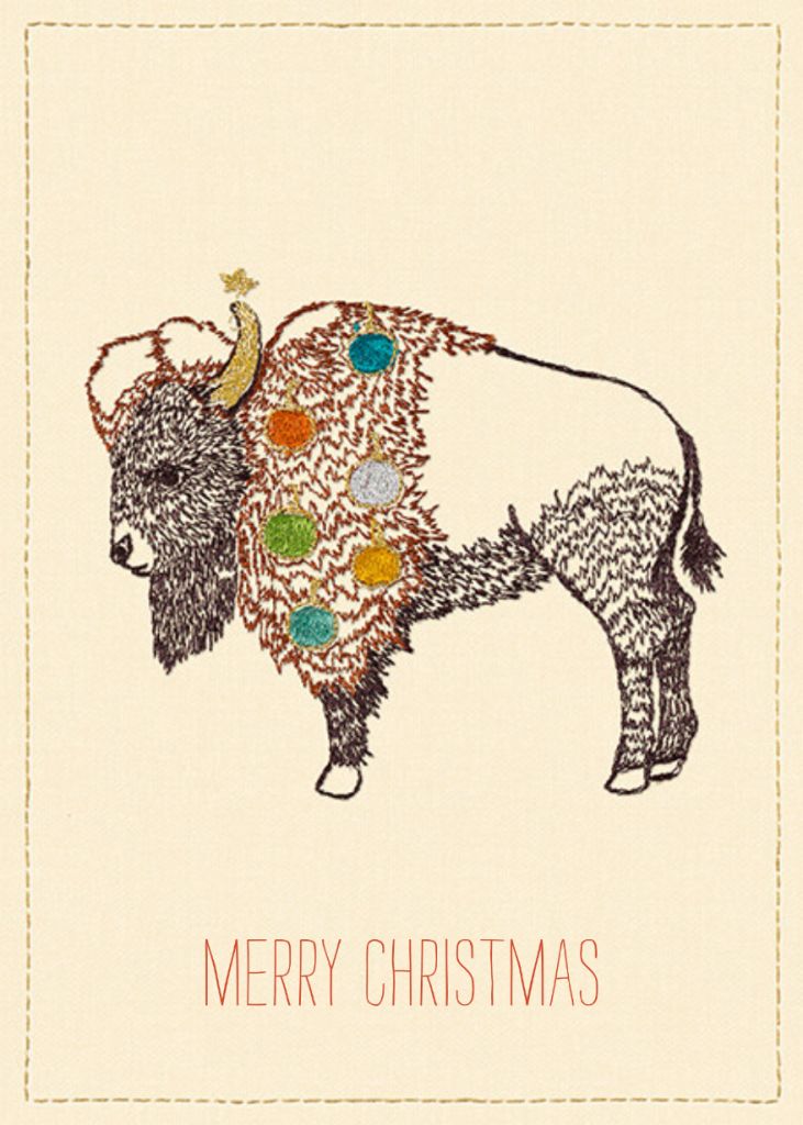 Jolly Buffalo - Christmas Card | Send online instantly | Track opens