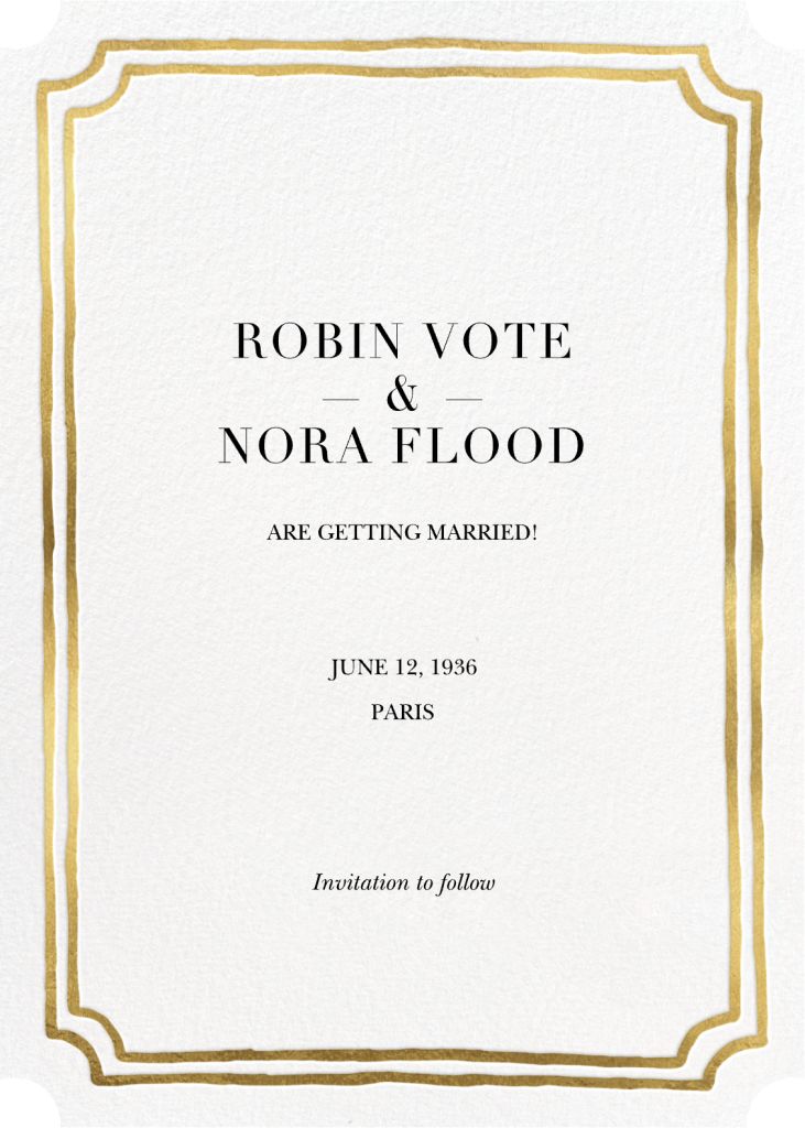 Double Border Indented Corners - Save the Date | Send online instantly ...