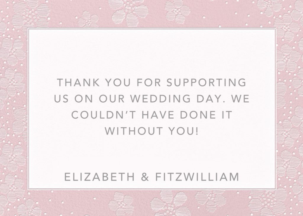 Blossoms on Tulle I Thank You - Stationery | Send online instantly ...