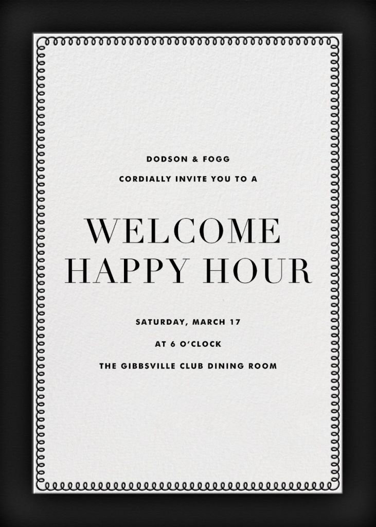 Bold Line (Tall) - Corporate Reception Invitation | Send online ...