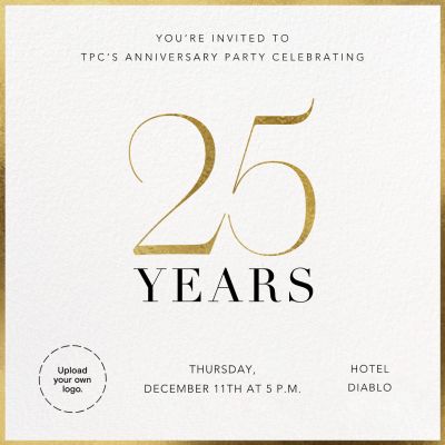 25 Years Of Service Invitations Milestone & General Assorted Work